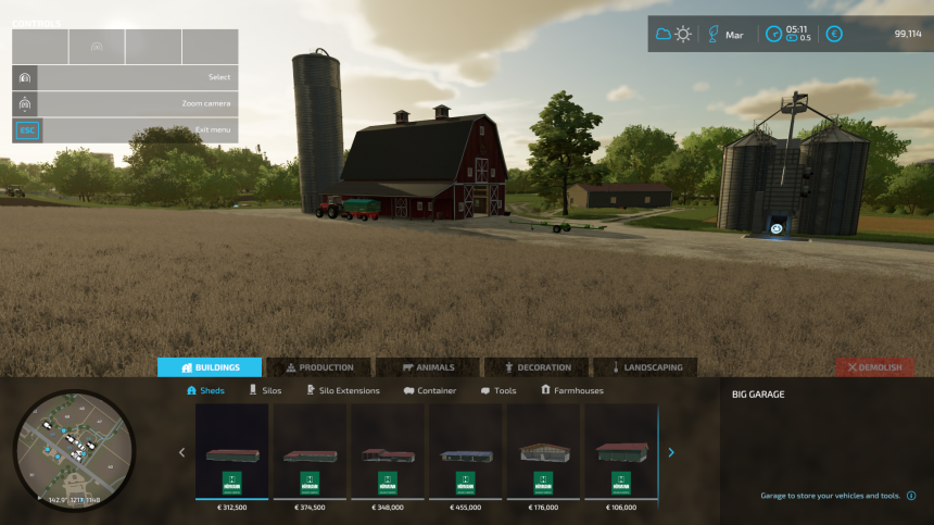 Farming Simulator 22 Introduction to Build Menu – FS22 mod