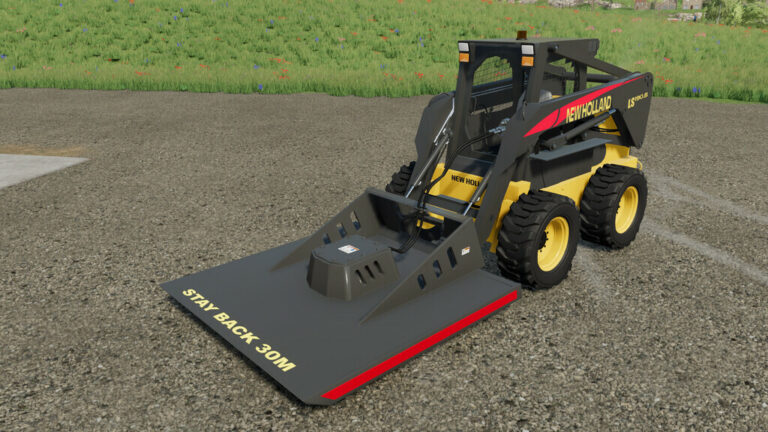 Mower For Skid Steer Loaders V1.1 – FS22 mod