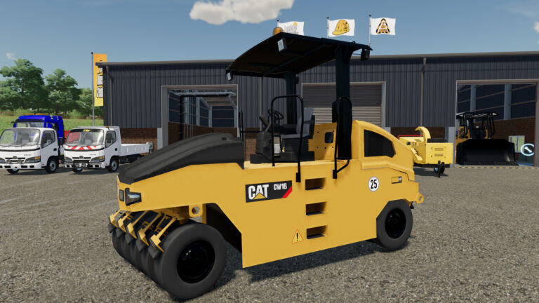 CAT CW-16 Pneumatic Roller V1.0 – FS22 mod