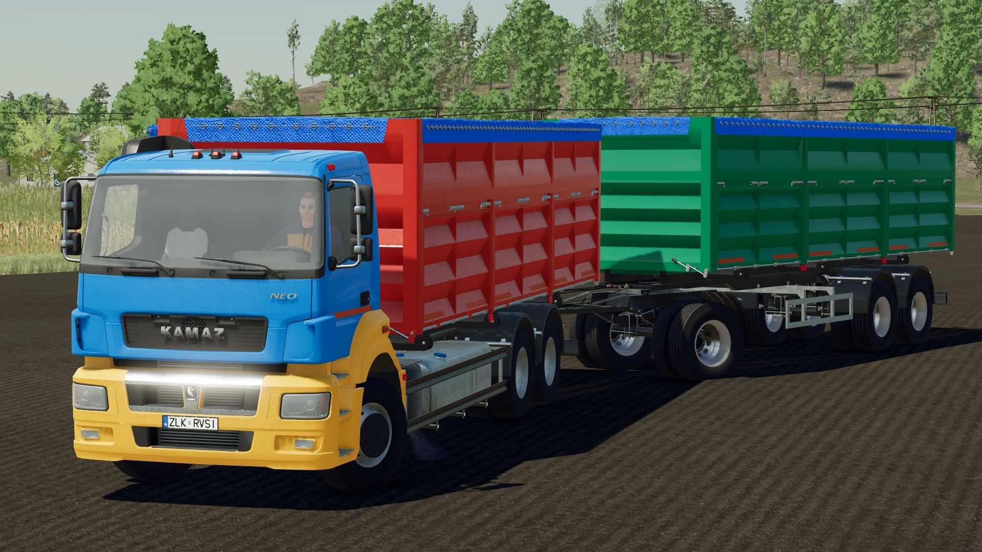 KAMAZ NEO & TRAILER V1.0 – FS22 mod