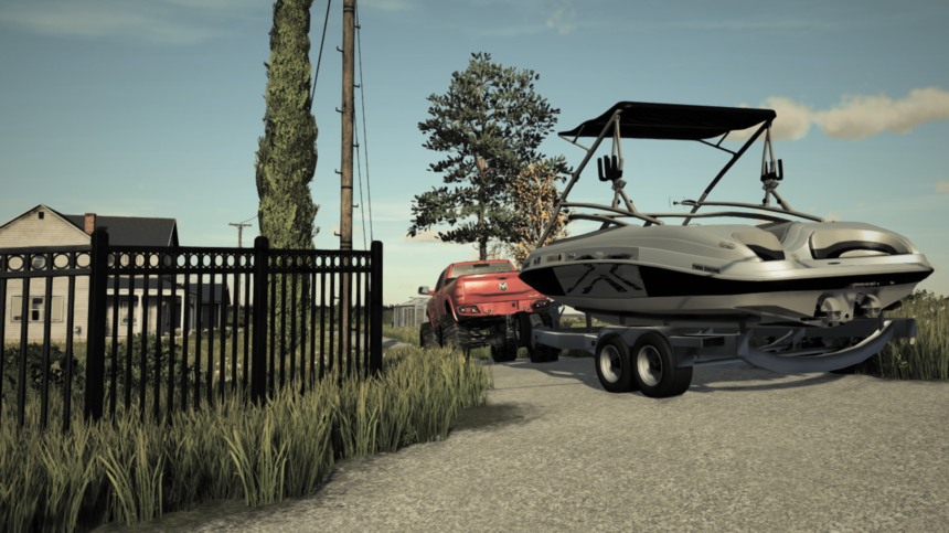 212X Yamaha Fishing Boat and Trailer V1.0 – FS22 mod