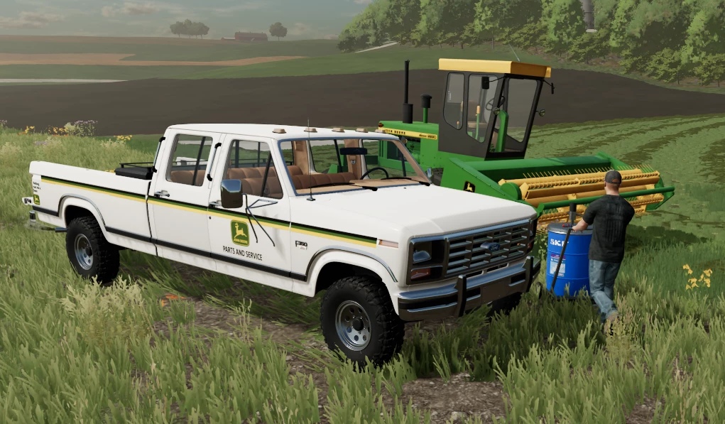 1986 Ford F350 John Deere Dealer Truck V1.0 – FS22 mod